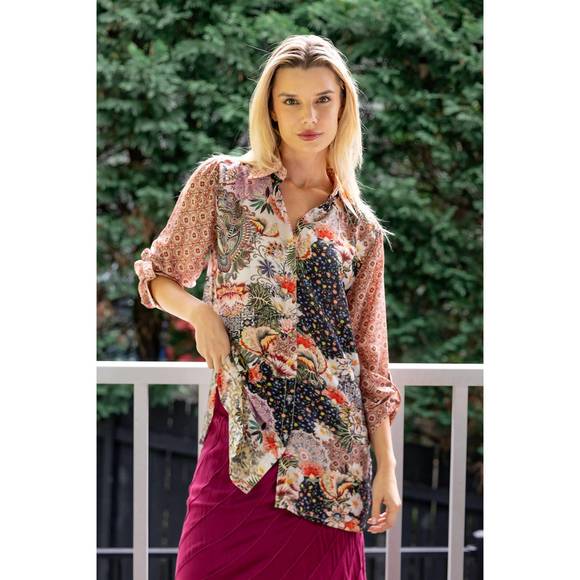 Cienna | Tops | New Cienna Lakshmi Shirt In Multi | Poshmark